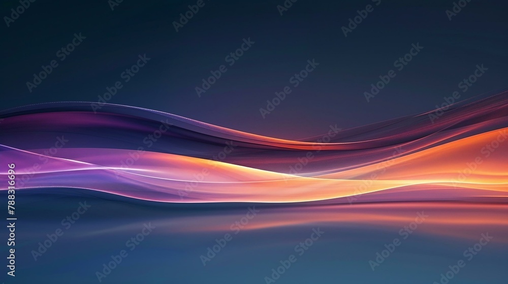 smooth gradient transitions from purple to orange, with the bottom edge ...