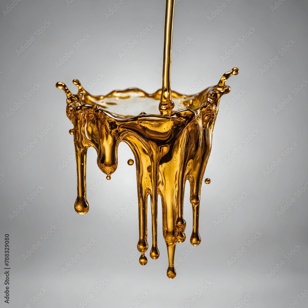 melted gold dripping isolated on transparent background cutout Stock ...