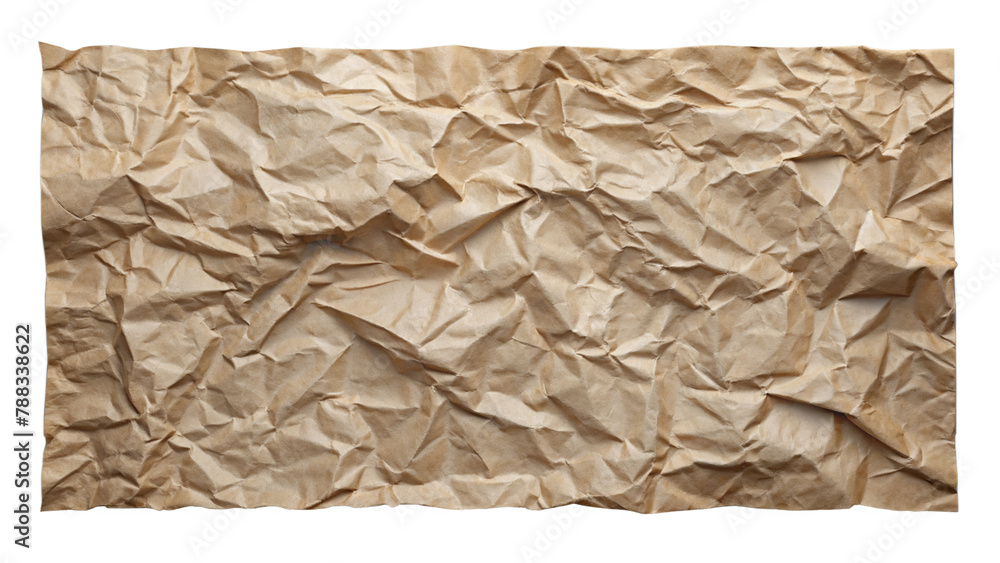 Crumpled paper sheet isolated in white background. Crumpled paper Stock ...