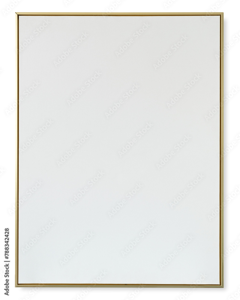 Thin gold frame png mockup with design space Stock Illustration | Adobe ...