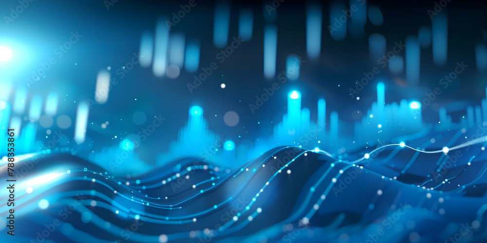 Abstract digital chart background, stock business graph, statistics and ...