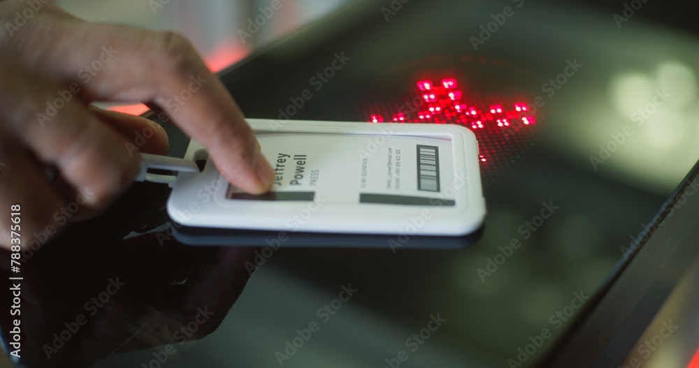 Turnstile with touch panel for automatic identification in modern ...