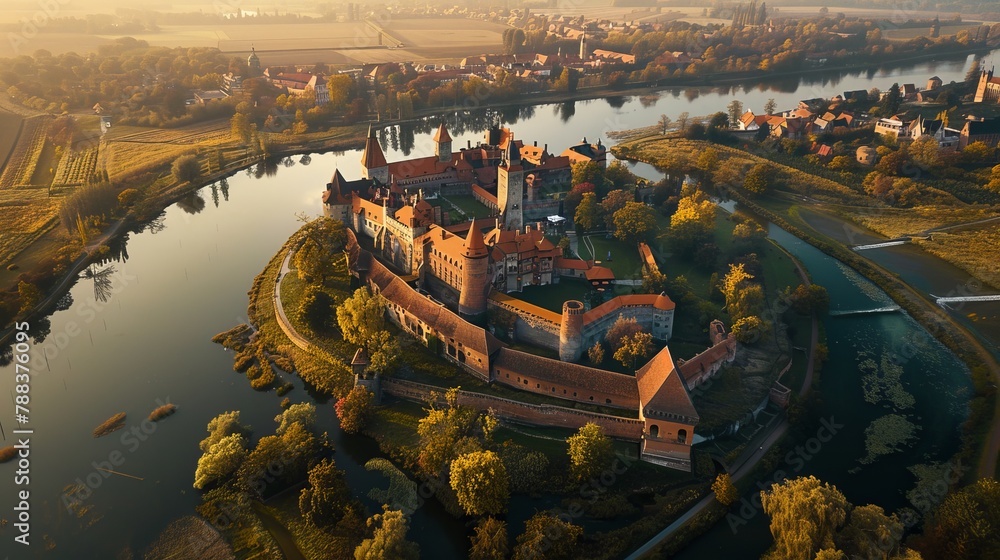 Malbork on the Nogat river the largest medieval brick castle from the ...