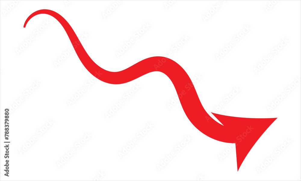 curly arrows isolated on a white background. Arrows of various shapes ...