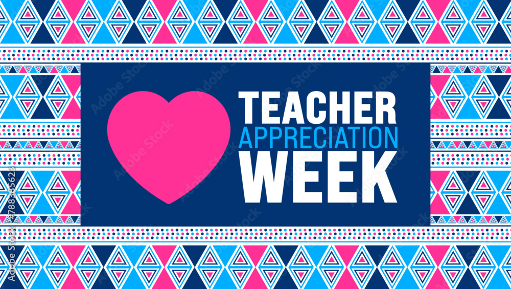 May is Teacher Appreciation Week background template. Holiday concept ...