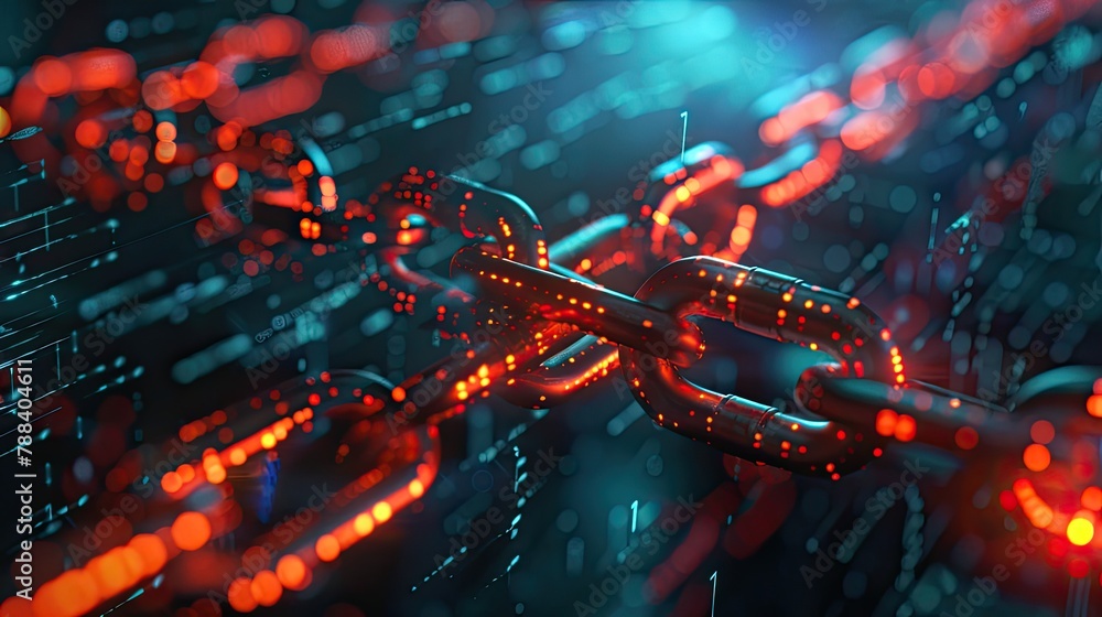 Abstract depiction of firewalls and barriers safeguarding digital ...