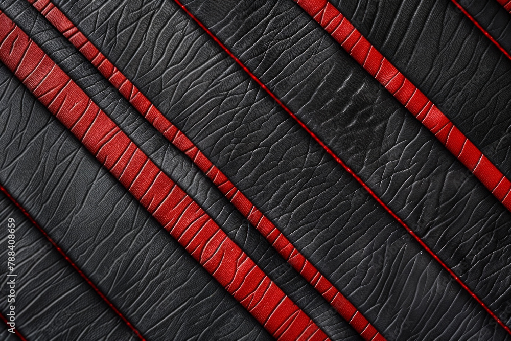 Elegant black leather with red lines pattern for background Stock ...
