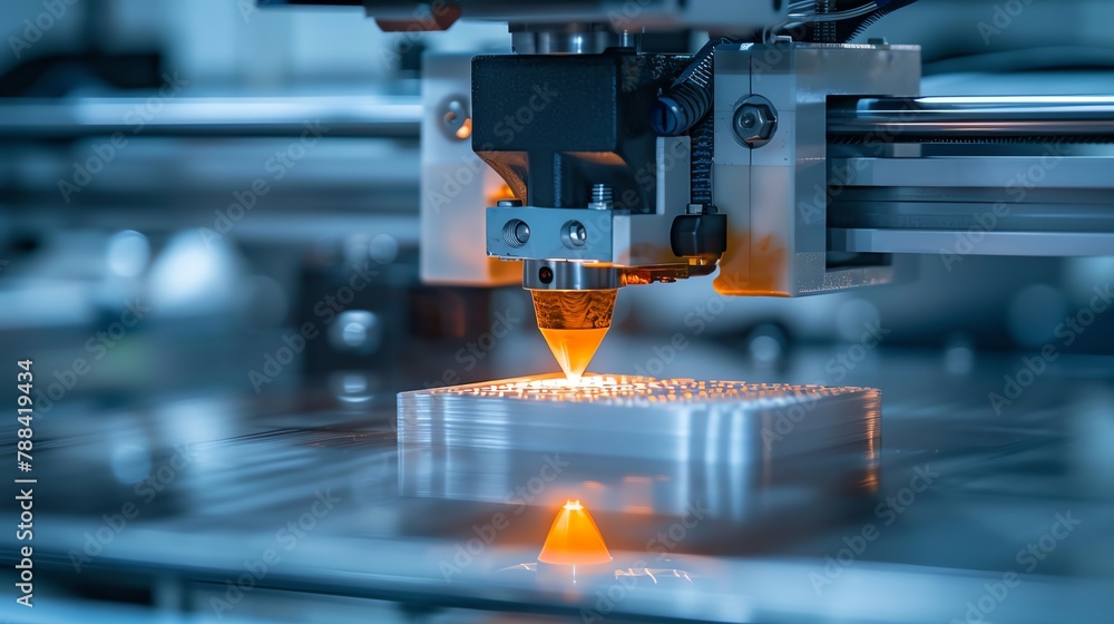 3D printer creating a prototype for a new business product showcasing ...