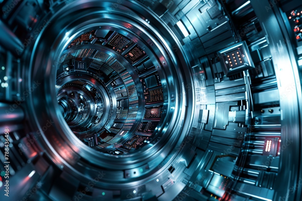 A digital artwork depicting a digital vault protected by a complex ...