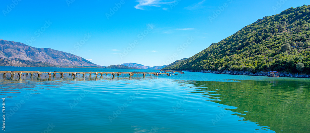 Production of mussels for human consumption in the town of Ksamil ...