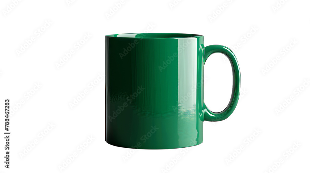 dark green mug Isolated on a transparent background. This image can be ...