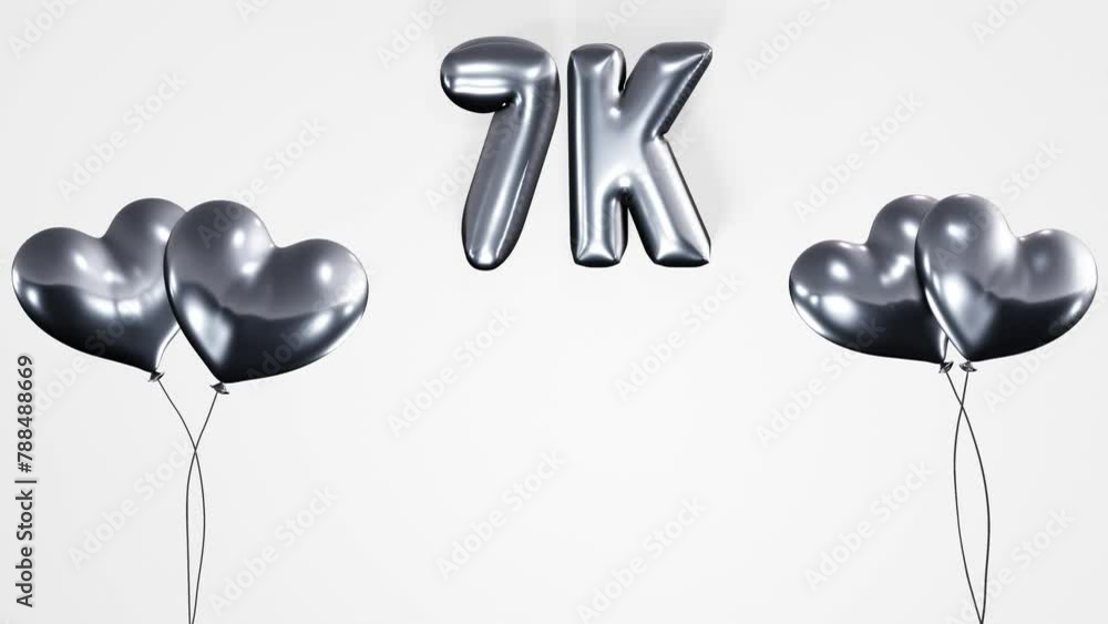 Vidéo Stock 7k, 7000 subscribers, followers , likes celebration ...