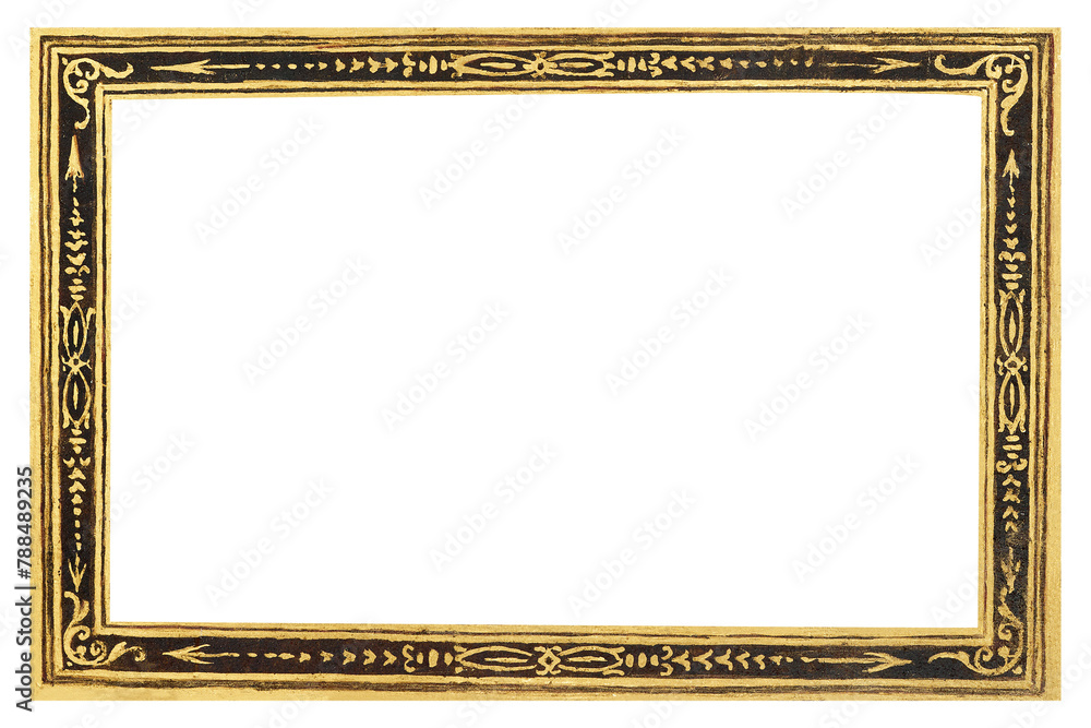 Filigree gold frame border png Stock Illustration | Adobe Stock