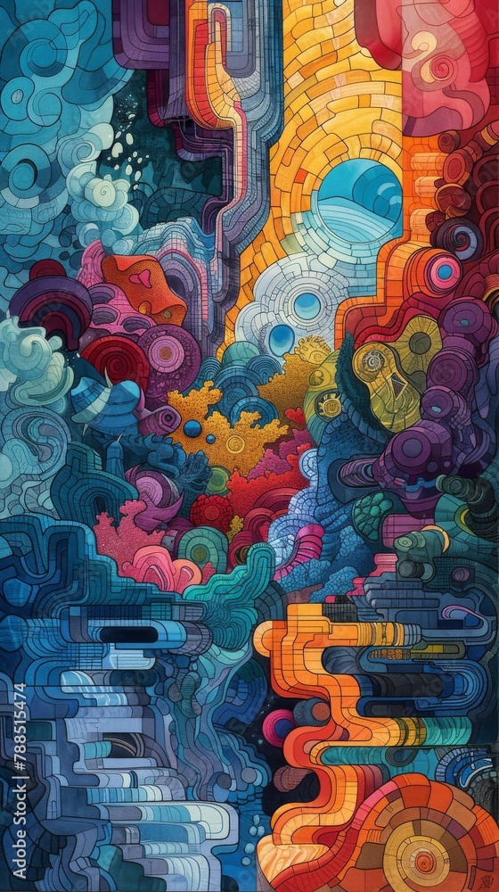 Capture the intricate layers of a subsea cable cross-section in ...