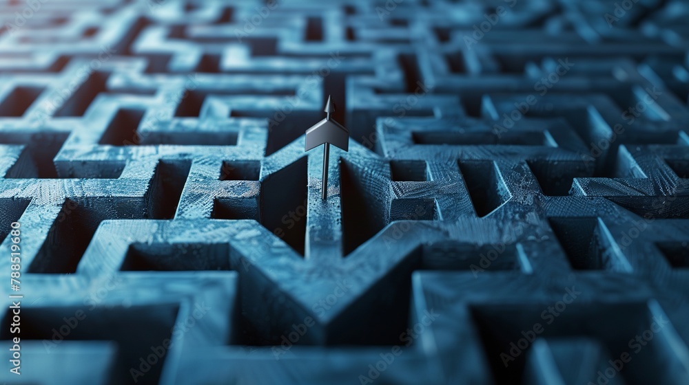 Clear strategy concept as an arrow rising upward with success going ...