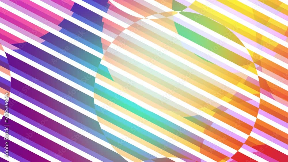 Colorful seamless looping animation footage with optical illusion ...