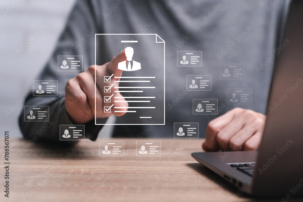 Document check approval of Human Resources, Female human resources ...
