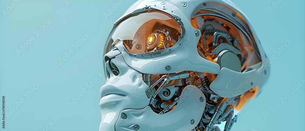 Synthesis of Man and Machine: The Future of Cybernetic Art. Concept ...