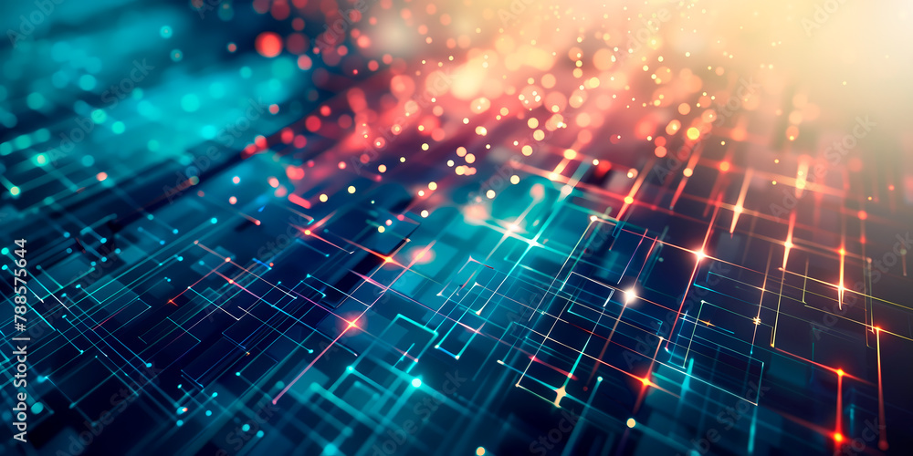 Abstract technology background of high speed global data transfer ...