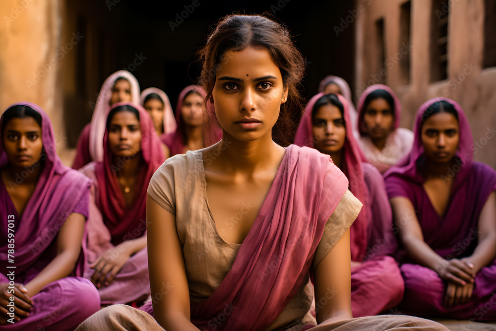 women empowerment : activists strong women defending rights on 8 march ...