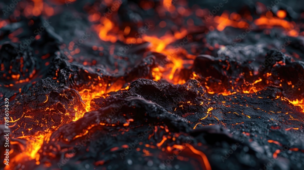 Molten Lava Texture - A Fiery Relief of Liquid Rock and Bumps ...