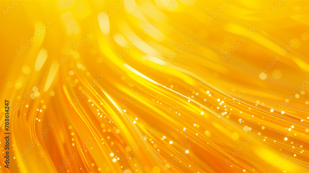 Network switch on rack cabinet with yellow utp patch cord cables ...