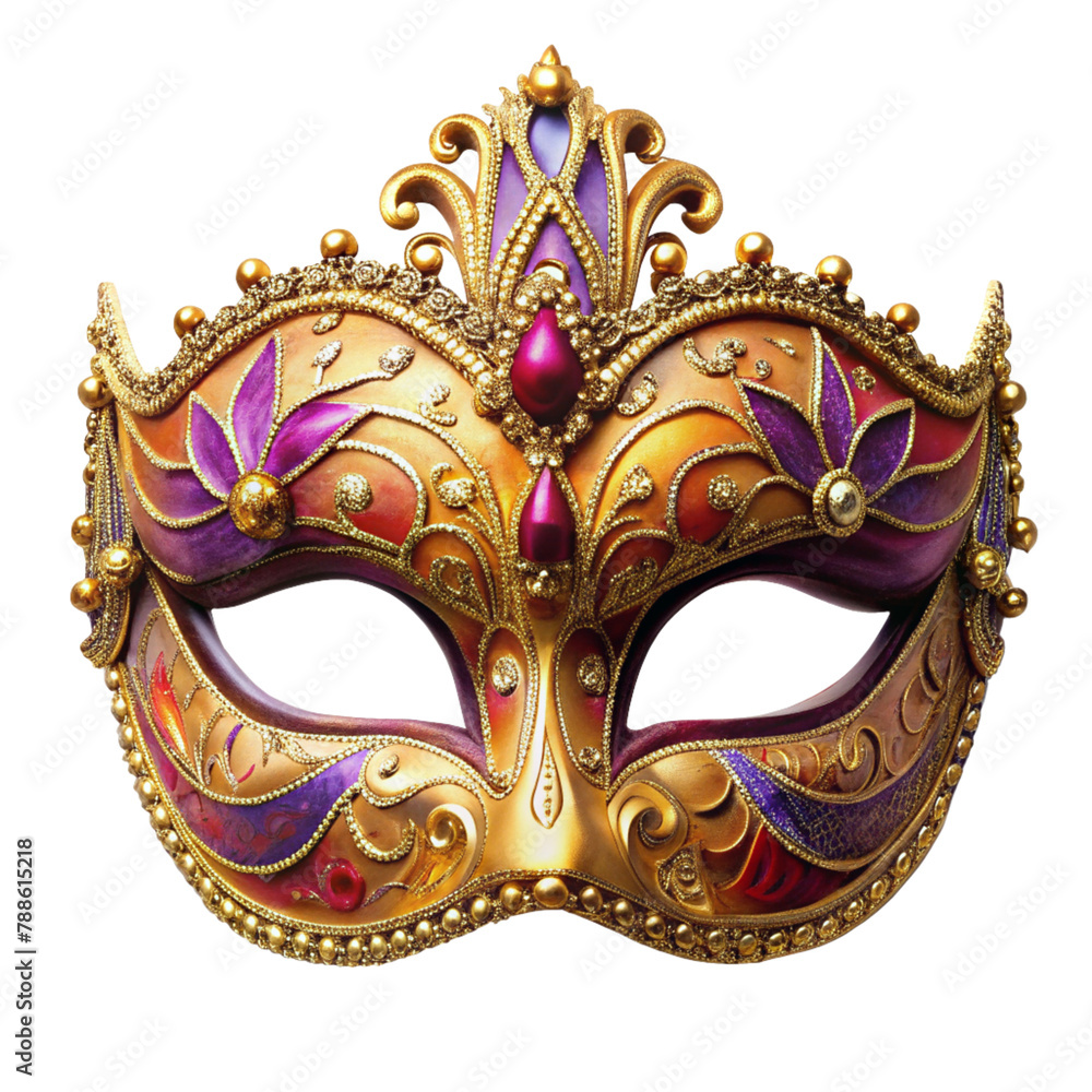 masquerade mask isolated on transparent background, element remove ...