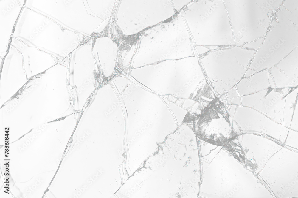 abstract shattered glass texture on transparent background with ...