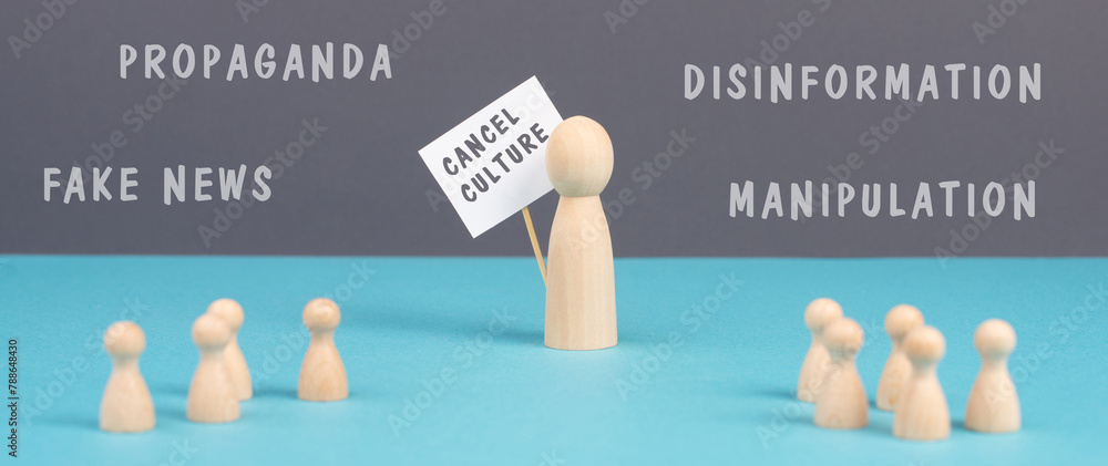 Cancel culture protest, disinformation, facts and fake news, conspiracy ...