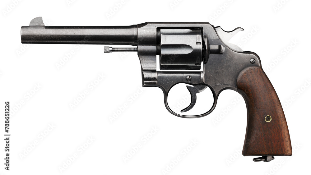 Poster M1917 Revolver png gun issued by US Army during WWI, transparent background – Wandbild ...