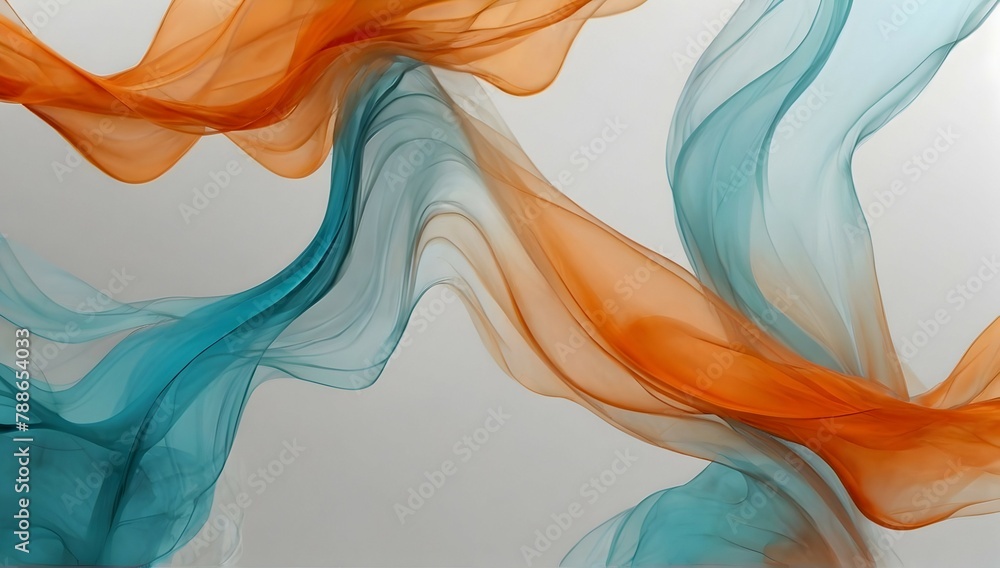 neutral, shades of cyan and orange color, no dark color, abstract ...