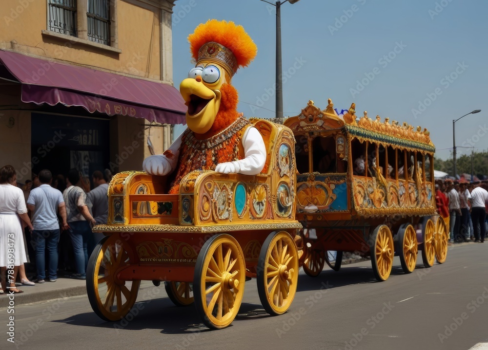 A modern, simple and effective carnival float that represents the ...