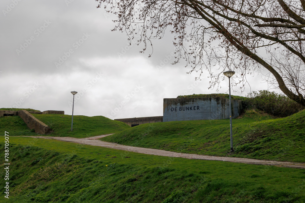 Fortifications and bunkers from the Napoleonic era in the Dutch fort ...