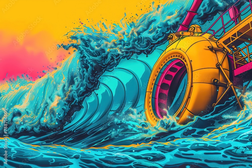 A wave energy converter extracts energy from the rhythmic motion of ...