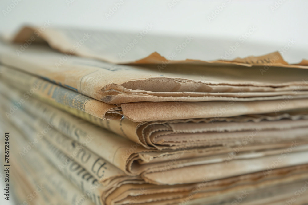 candid close-up showcasing the worn edges and faded print of old ...