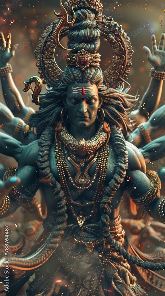Bring the Hindu god Shiva to life in a photorealistic digital render ...