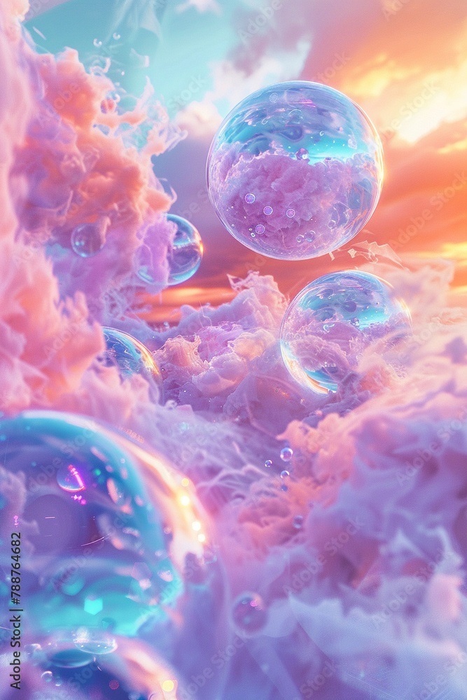 Craft a mystical scene of astral projection using CG 3D rendering ...