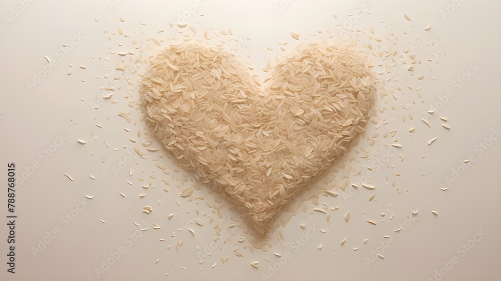 A minimalist representation of a heart-shaped configuration formed by ...