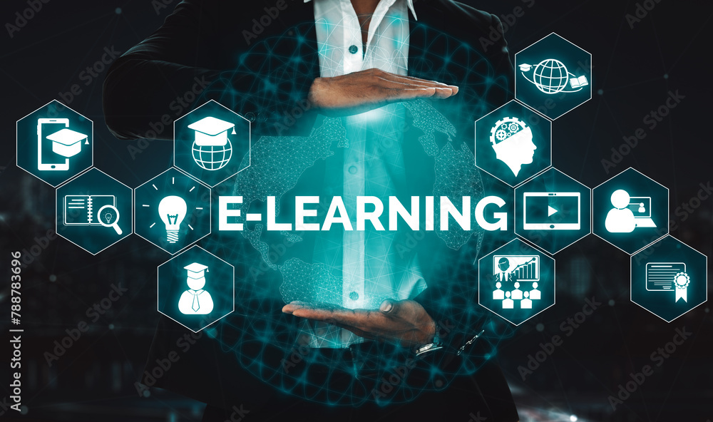 E-learning and Online Education for Student and University Concept ...