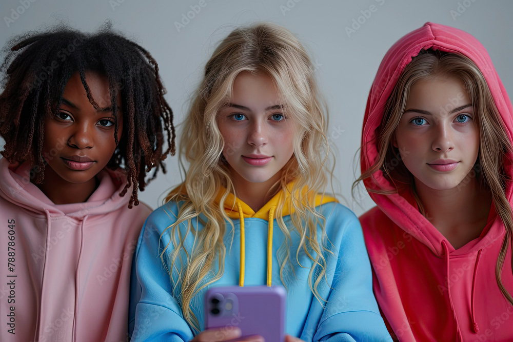 the dynamic relationship between Gen Z and their mobile devices. Stock ...