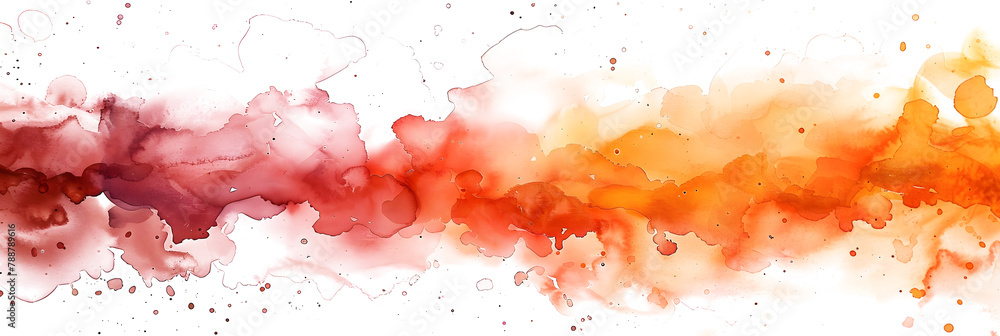 Pastel yellow and peach watercolor splash on transparent background ...