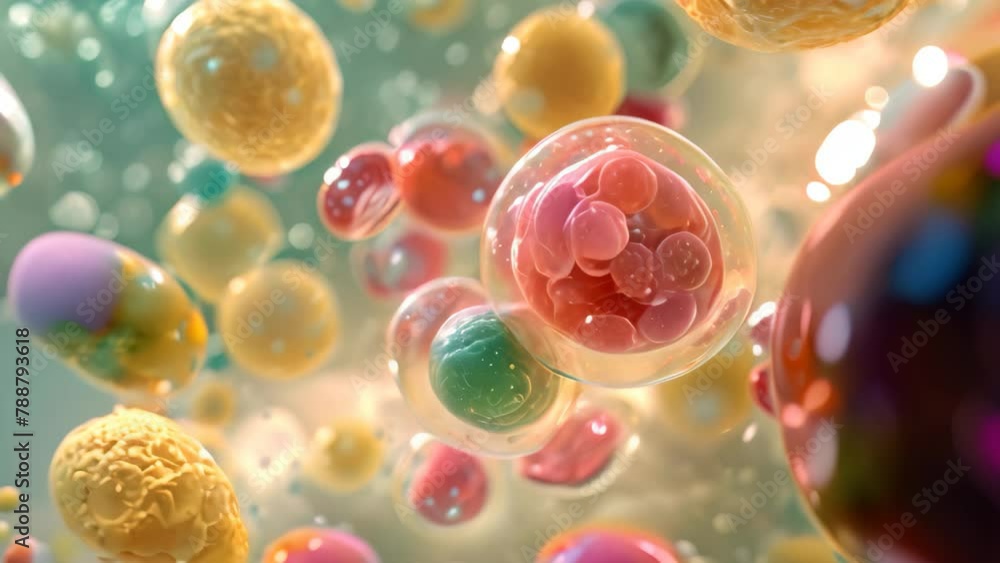 Vidéo Stock Close-up of a Group of Red and Yellow Blood Cells ...