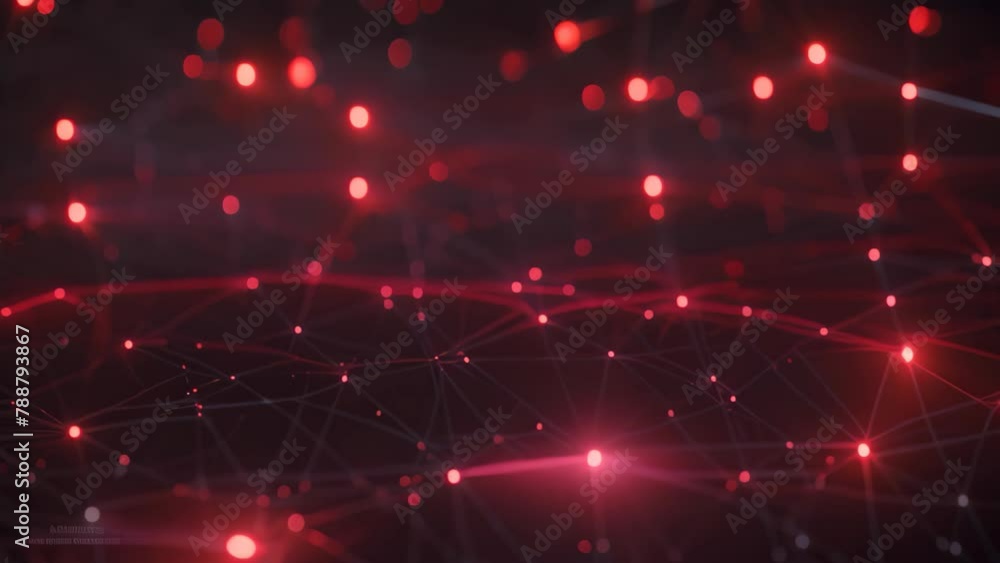 A mesmerizing network of brightly illuminated lights against a dark ...