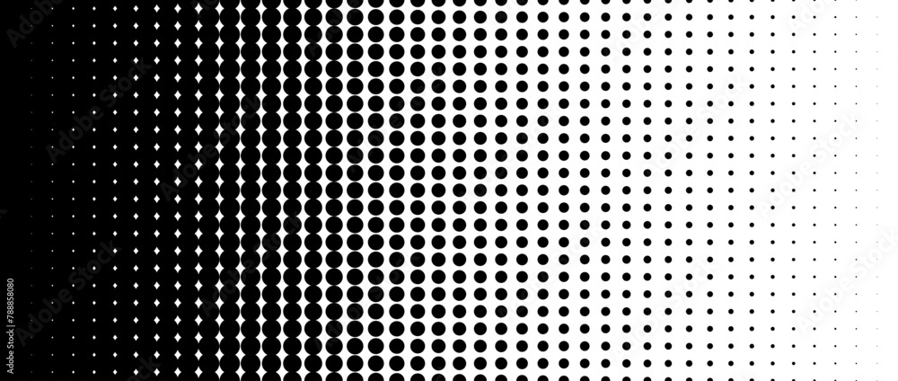 Dotted halftone gradient texture. Vanishing polka dot background ...