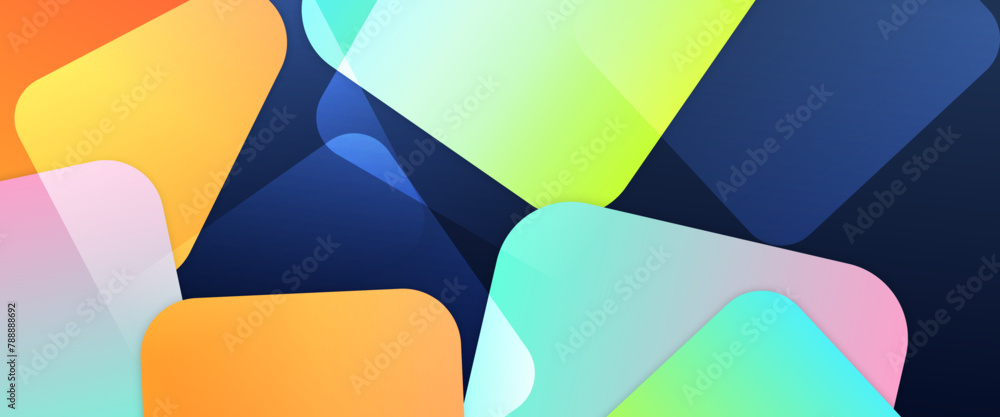 Colorful modern and simple abstract banner art vector with shapes. For ...
