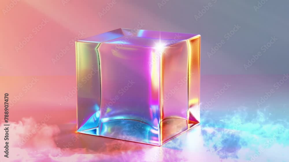 realistic render of a cuboid shape with rounded edge. seamless looping ...