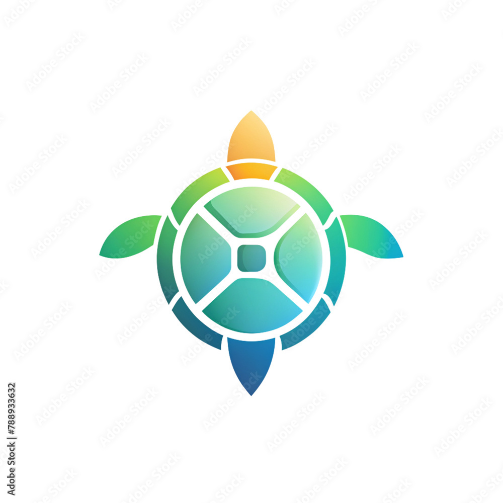 Turtle logo on a transparent background - PNG file Stock Illustration ...