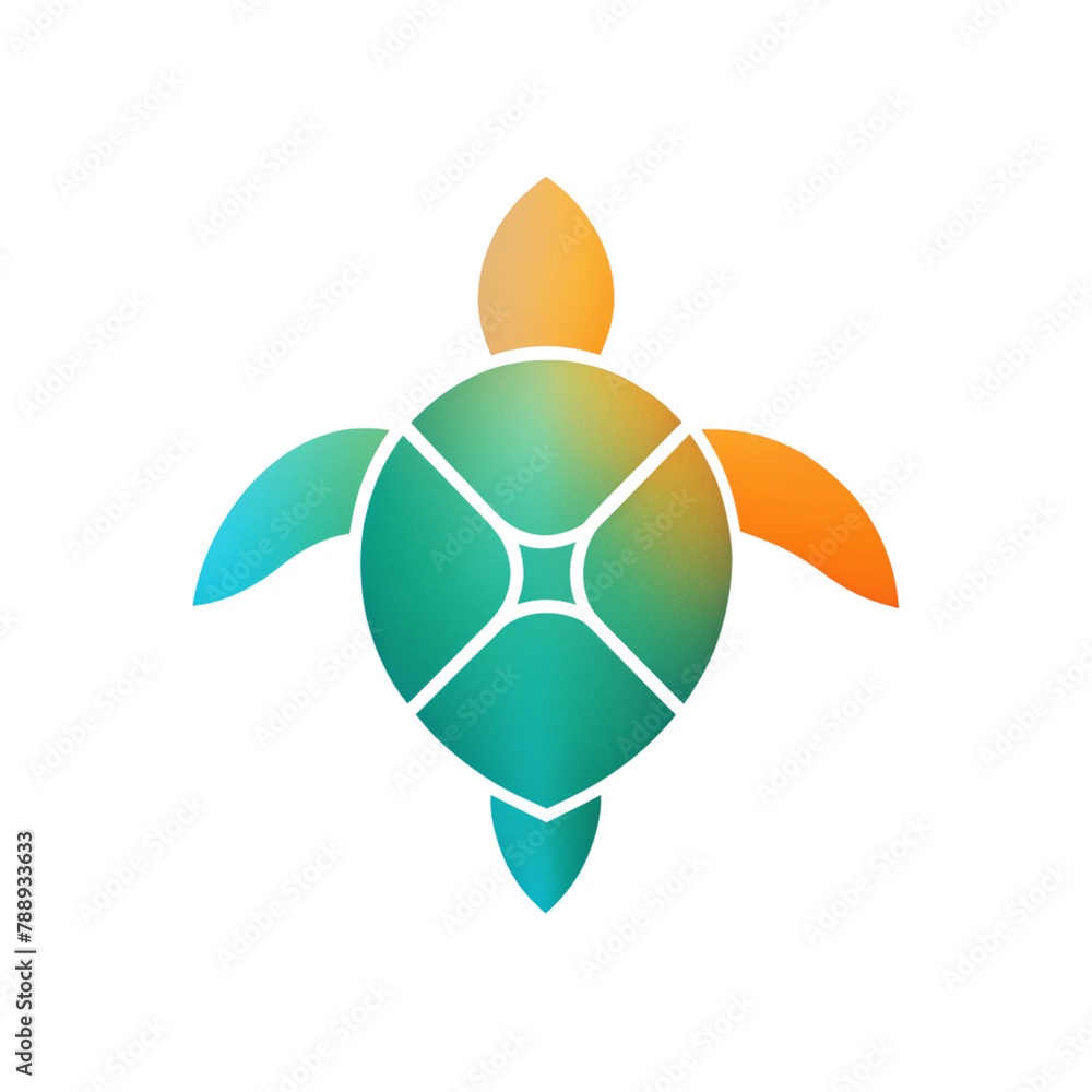 Turtle logo on a transparent background - PNG file Stock Illustration ...