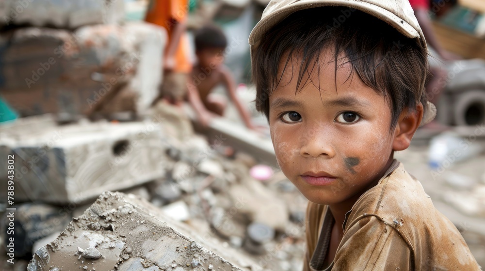 The idea of poverty intertwining with child labor is starkly evident in ...