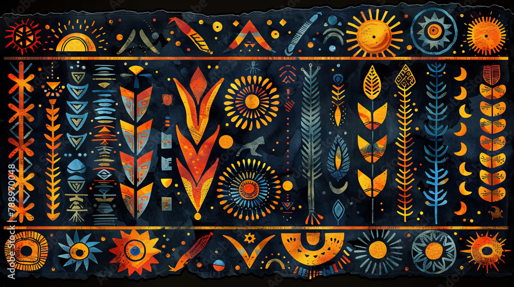 Ethnic, tribal and seamless abstract patterns for background, wallpaper ...